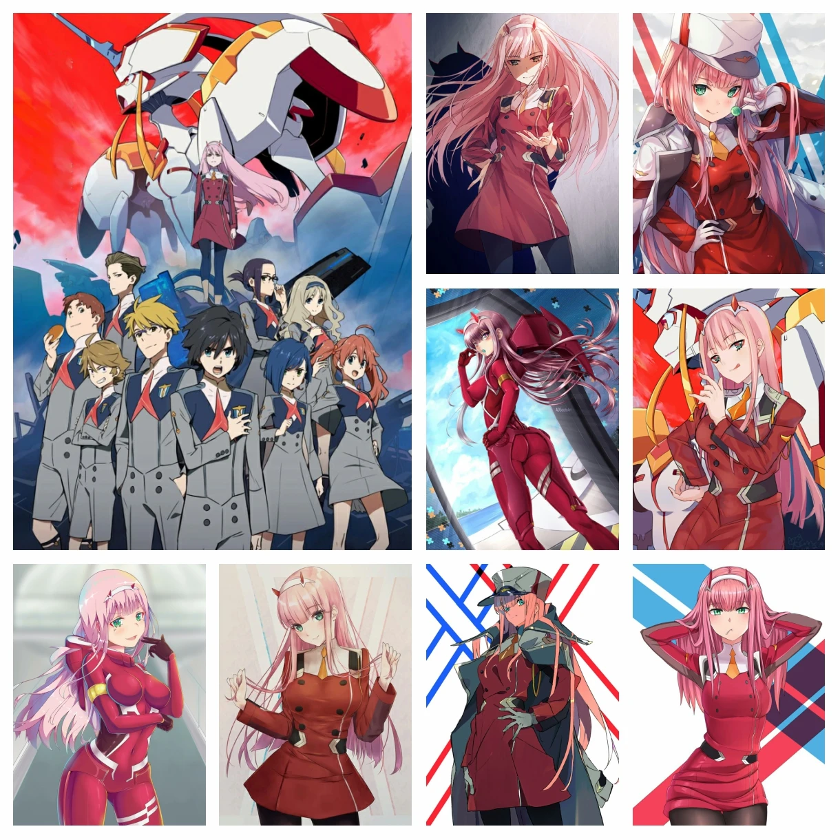 Anime Darling In The Franxx Diamond Painting Zero Two Cartoon Girl ...