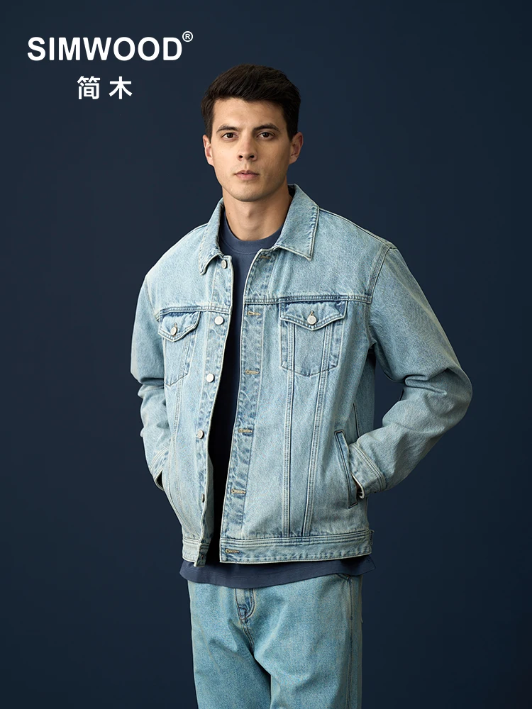 SIMWOOD-2024-Spring-New-Oversize-12oz-Fabric-Classic-Denim-Jackets-Men ...