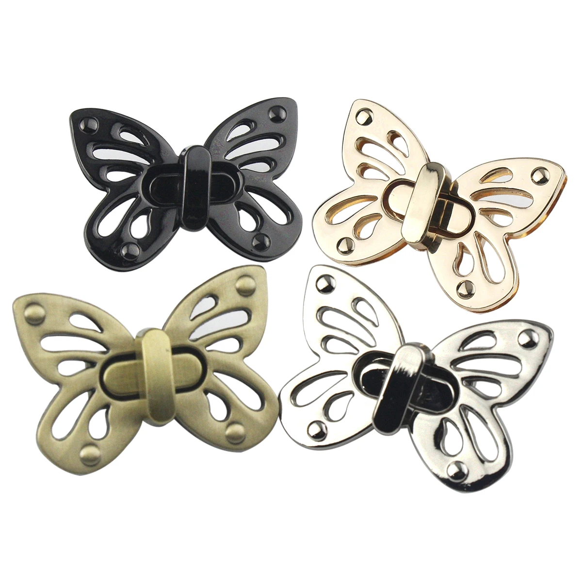 Metal Butterfly Bag Turn Lock Twist Lock Clasp for Leather Craft Women ...