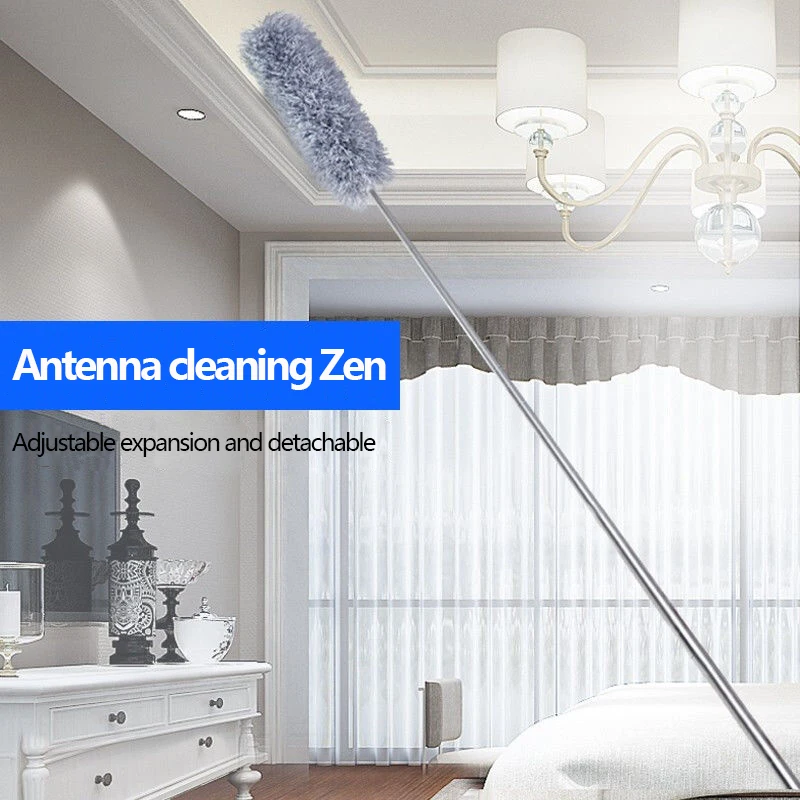 2-8m-Long-Handle-Telescopic-Pole-Washable-Extendable-Duster-Static ...