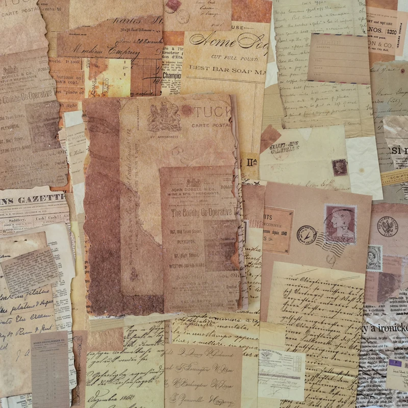 Old Book Pages Paper Vintage Scrapbook | Retro Vintage Old Paper Sheets ...