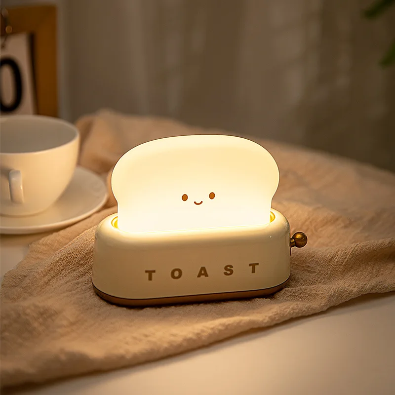 Cute Toast Night Light Bread Maker Lamp LED Toaster Night Lamp ...