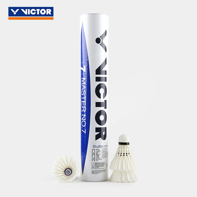 Victor-Master-7-Goose-Feather-Shuttlecock-Badminton-Shuttlecocks-Ball ...