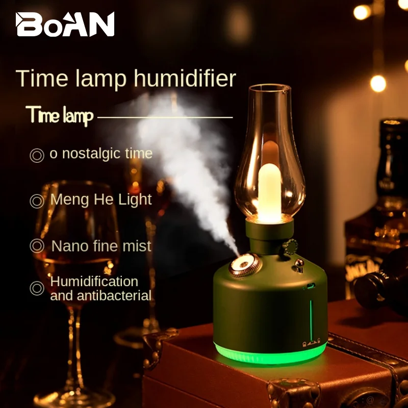 Retro Time Lamp Humidifier USB Aromatherapy Wireless Household Mute ...