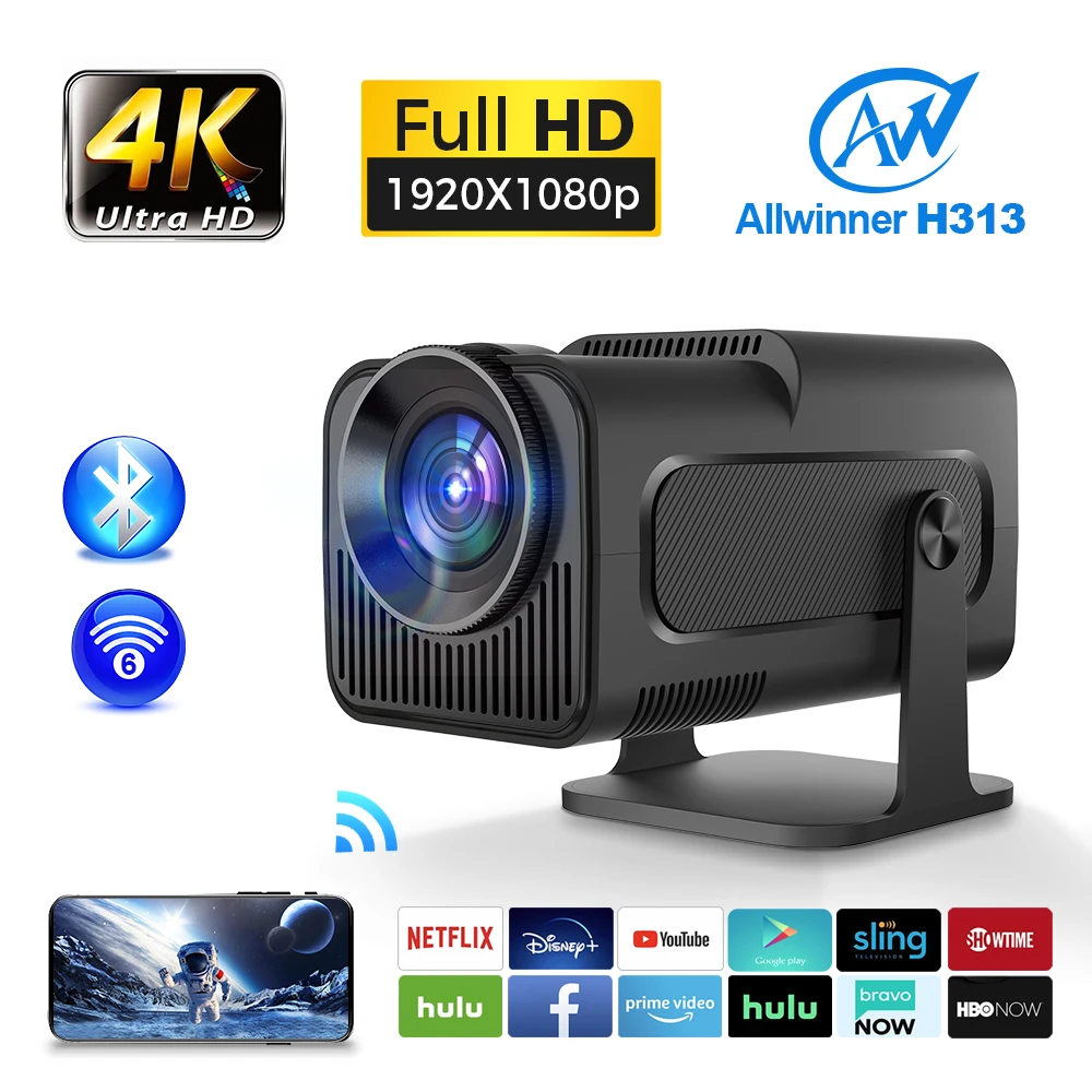 HY320-Projector-4K-Android-11-Native-1080P-390ANSI-Dual-Wifi6-BT5-0 ...