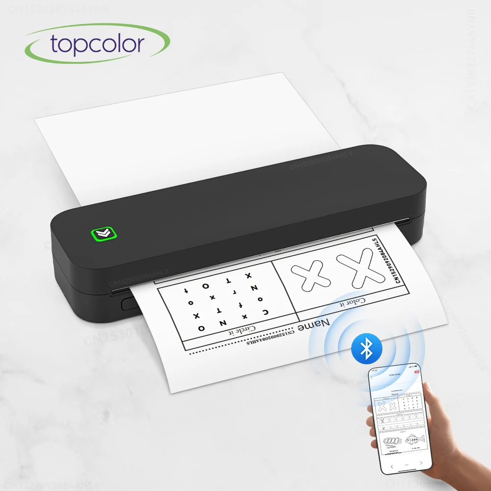 Portable-Thermal-Printer-Inkless-A4-Printer-Bluetooth-Wireless-Printer ...