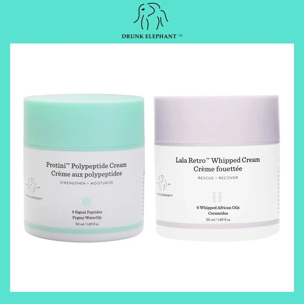 2Pcs-Drunk-Elephant-Lot-Set-Lala-Retro-Whipped-Cream-Protini ...