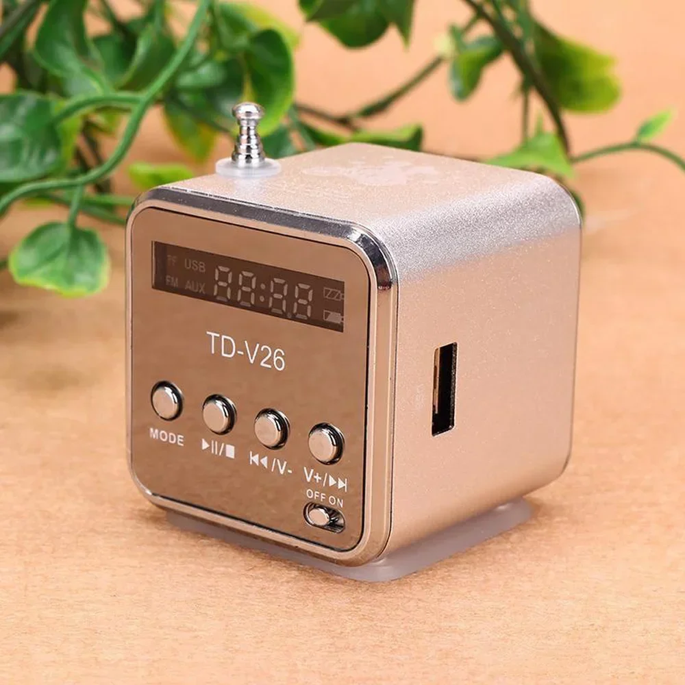 TD-V26 Mini Radio Receiver Bluetooth Wireless Speakers Digital FM Radio ...