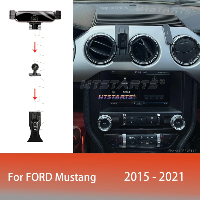 Car Phone Holder Mobile Mount Stand For Ford Mustang 2015-2021 ...