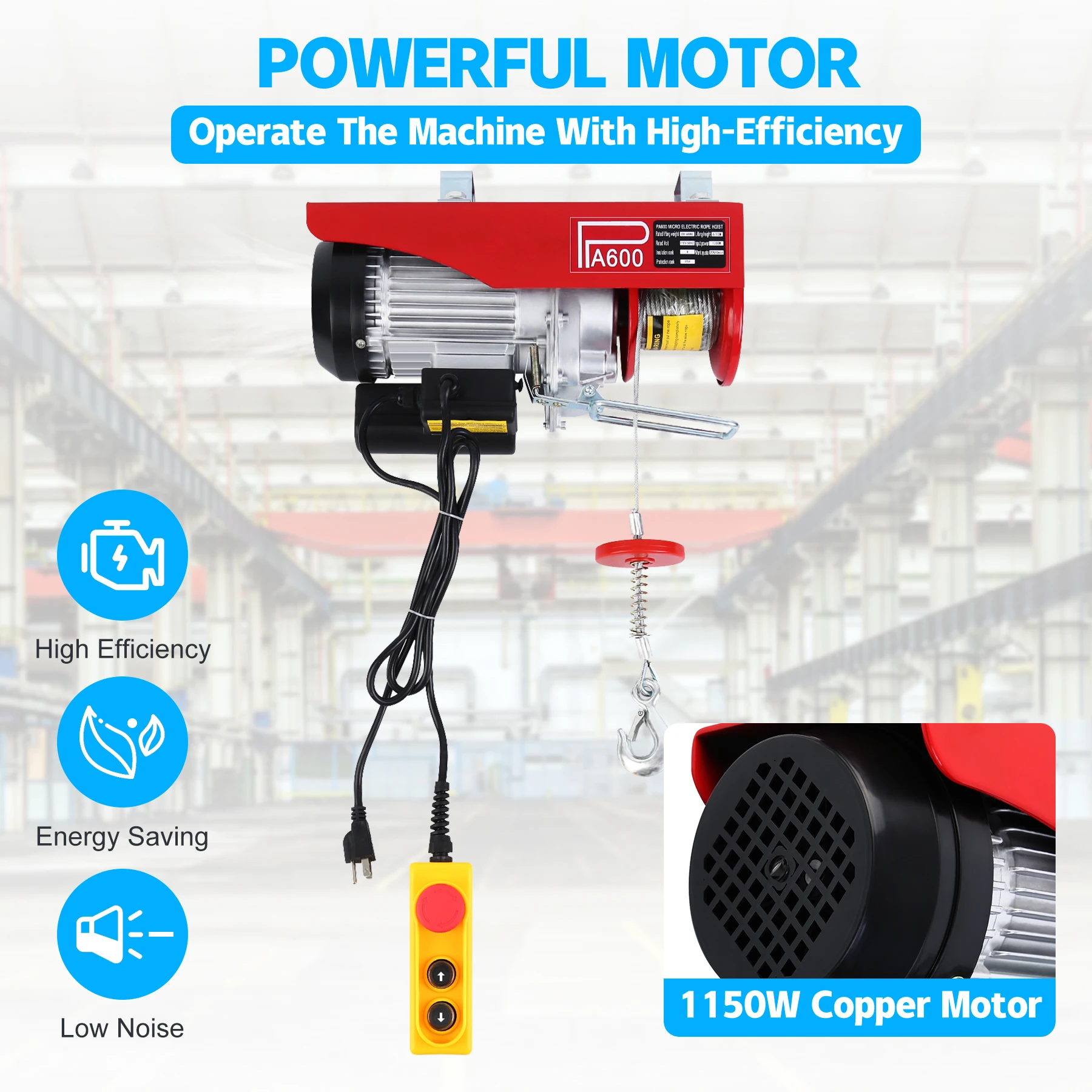 Treuil Électrique Pour Garage, 250kg, Levage Automatique Avec ...