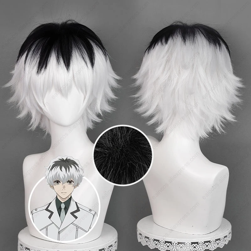Sasaki-Haise-Cosplay-Wig-30cm-Mixed-Color-Short-Wigs-Heat-Resistant ...
