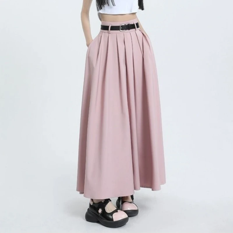 Yasuk-AllSeason-Casual-Soft-Solid-Women-s-Female-Versatile-Long-Pleated ...