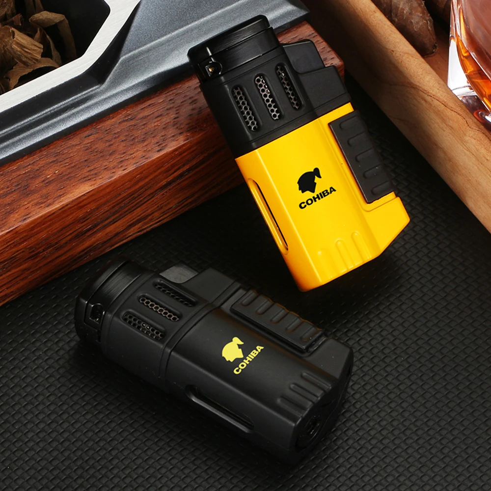 GALINER Lighter Cigar Punch Accessories Tobacco Jet Torch Lighter Gas ...