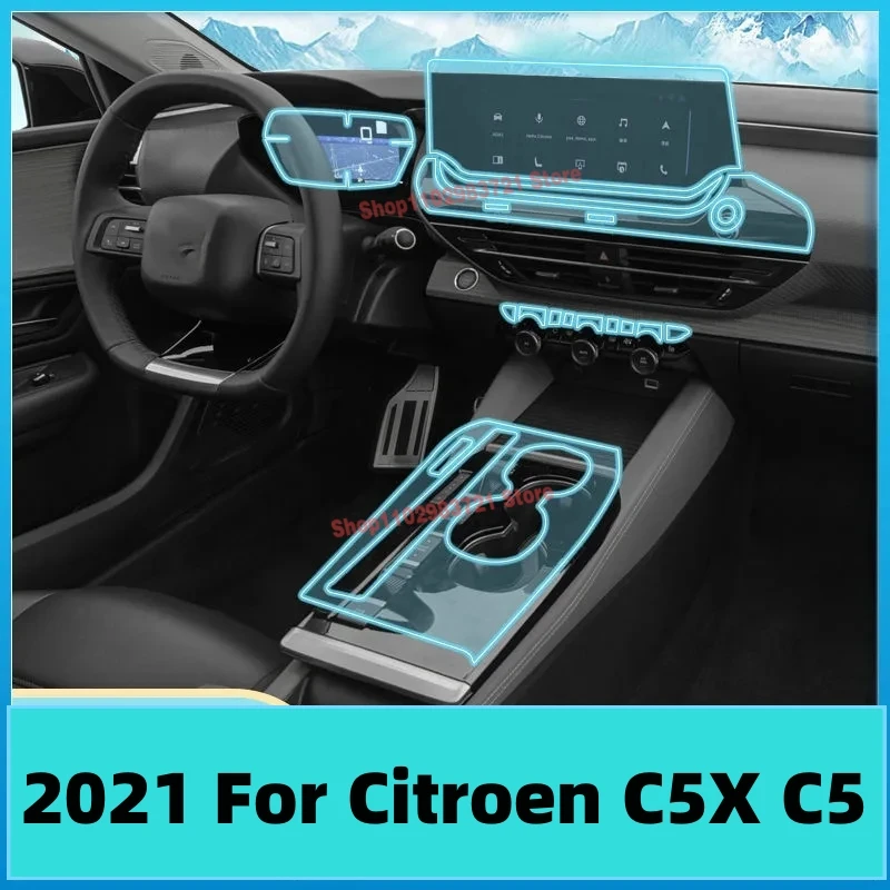 Tpu-Transparent-Film-for-Citroen-C5X-C5-X-Car-Interior-Sticker-Center ...