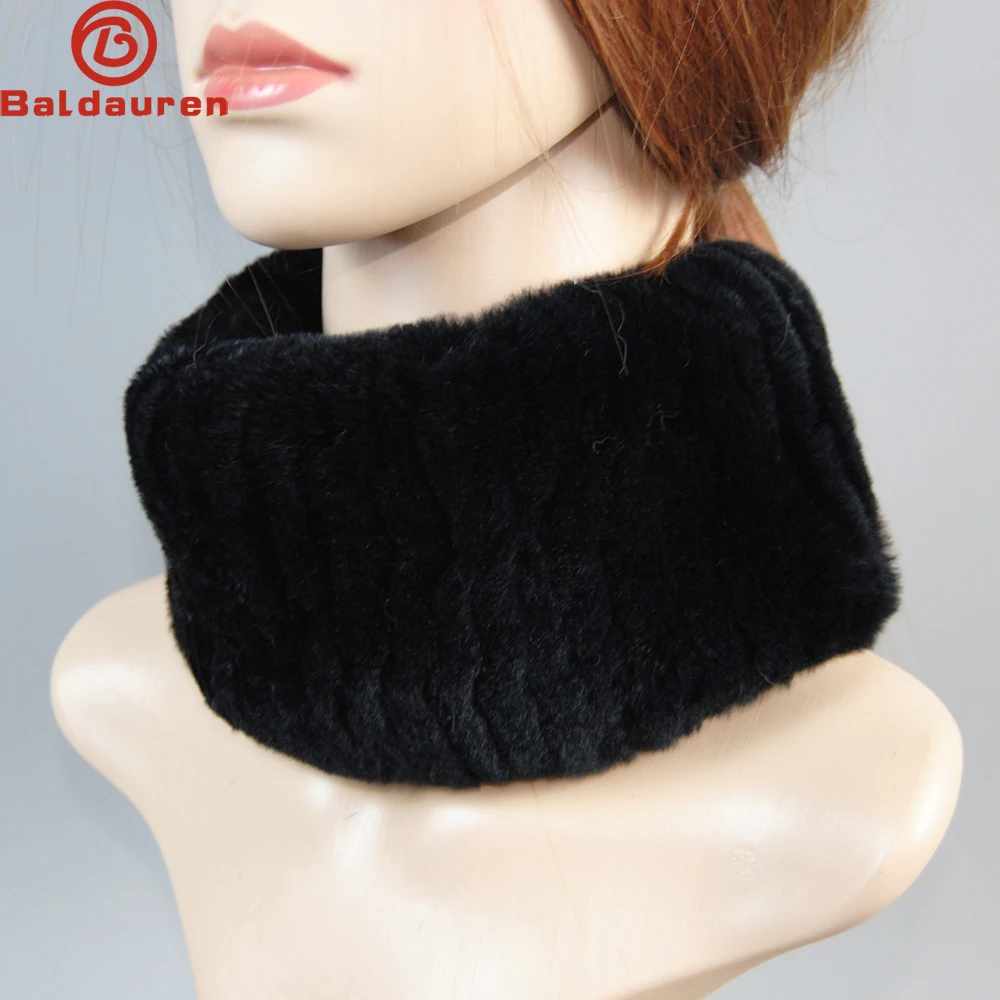 Good-Elastic-Real-Rex-Rabbit-Fur-Neck-Warmer-Wraps-Winter-Women-Knitted ...