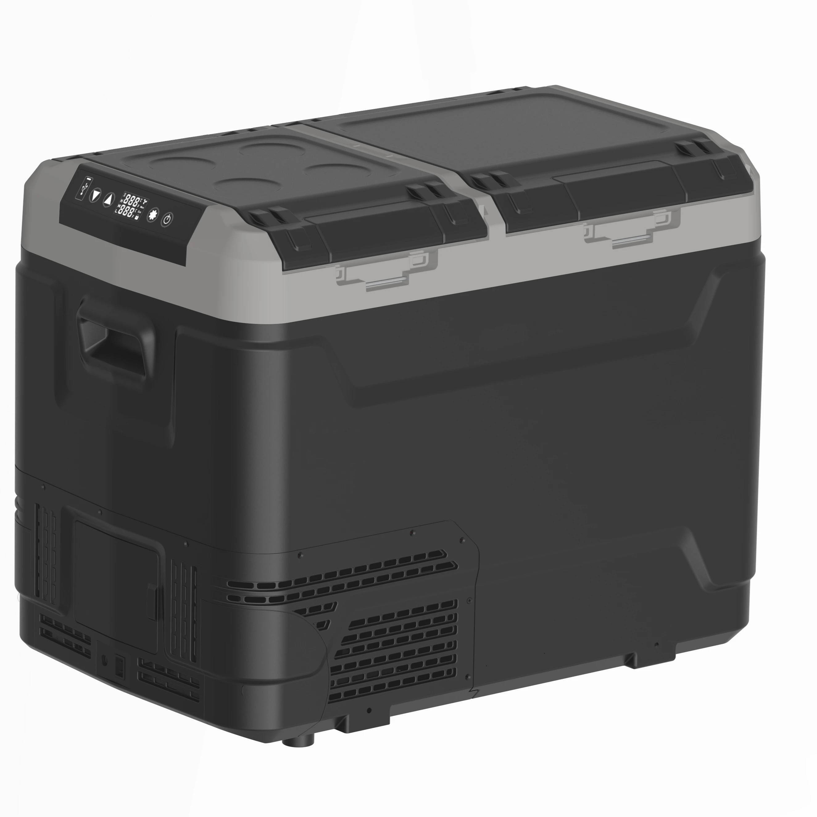 Battery-Powered-Wheels-Car-Fridge-Freezer-Electric-Cooler-Box-Portable ...