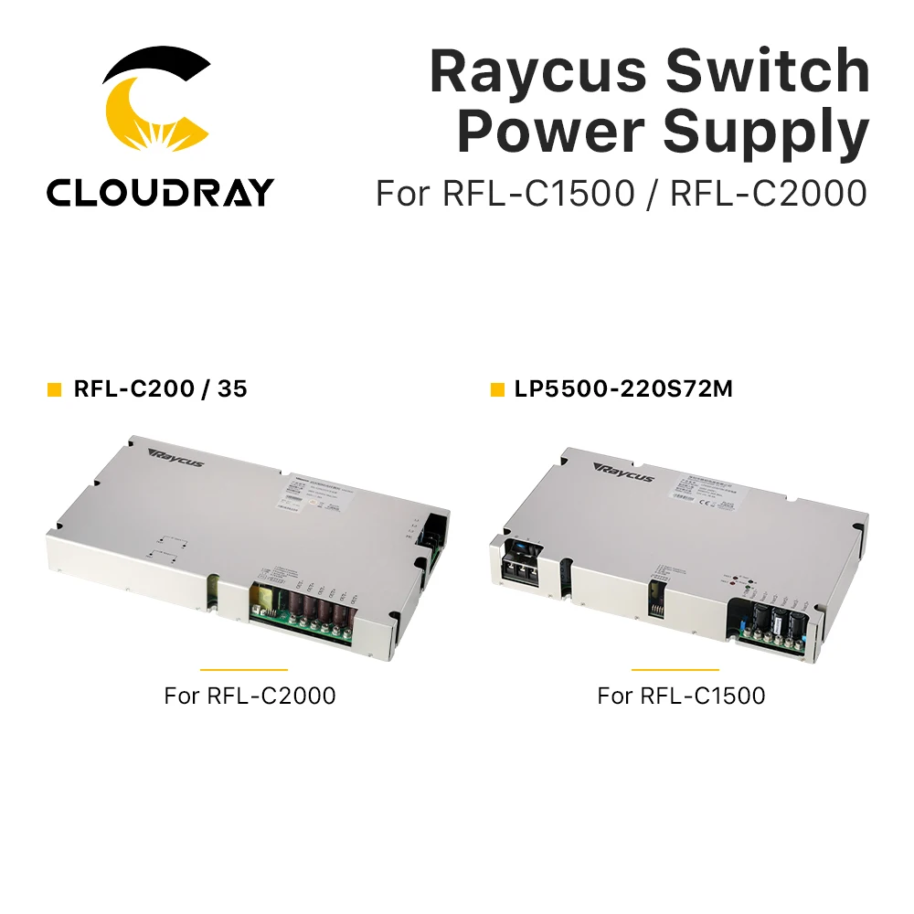 Cloudray 오리지널 Raycus 레이저 스위칭 전원 공급 장치 5500W/7000W Raycus RFL 1500/2000 ...