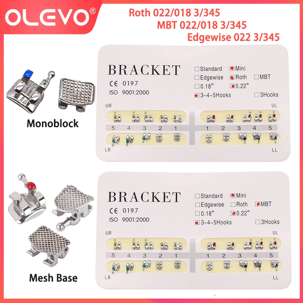 OLEVO-soportes-de-Metal-para-ortodoncia-Dental-Mini-Roth-MBT-Edgewise ...
