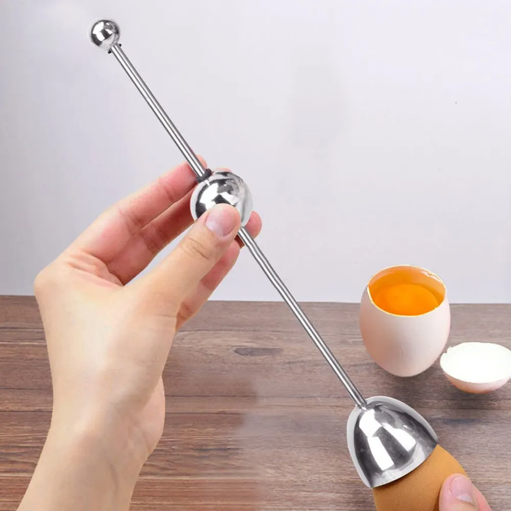 1pc 304 Stainless Steel Egg Opener French Measuring Ball Free Fall Egg ...