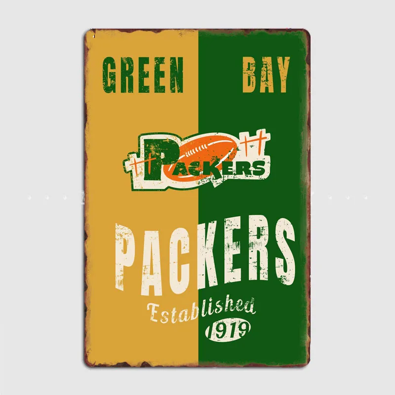 American-Football-Club-The-Green-Bay-Packers-Poster-Wall-Art-Metal ...