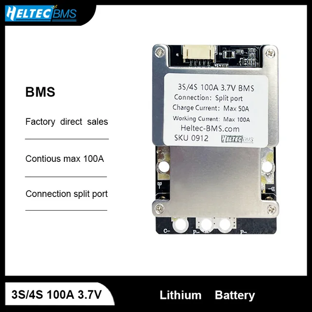 Wholesale Heltec BMS 3S 4S Balance 80A 100A 120A 160A 200A 300A 380 12.6V/16.8V 18650 Battery ...