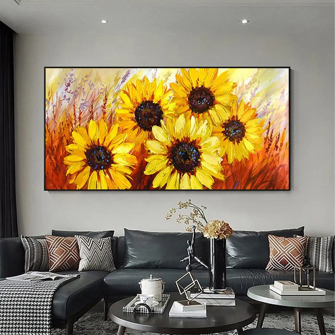 Sunflower Oil Painting On Canvas