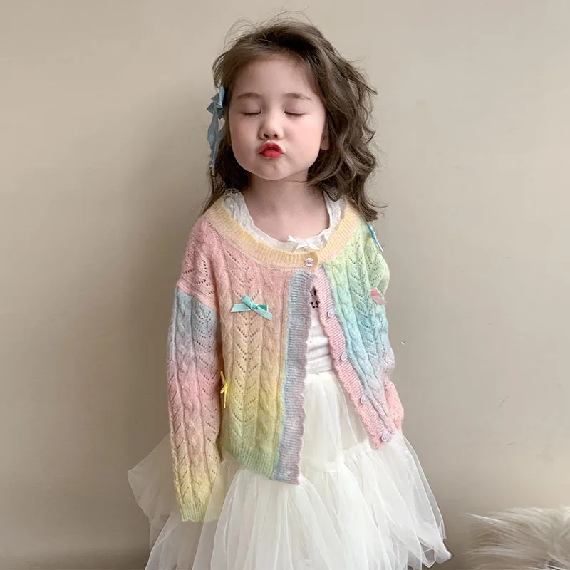 Kids Sweater Ages 2-9Y Baby Girl Casual Fashion Spring&Autumn Colorful ...