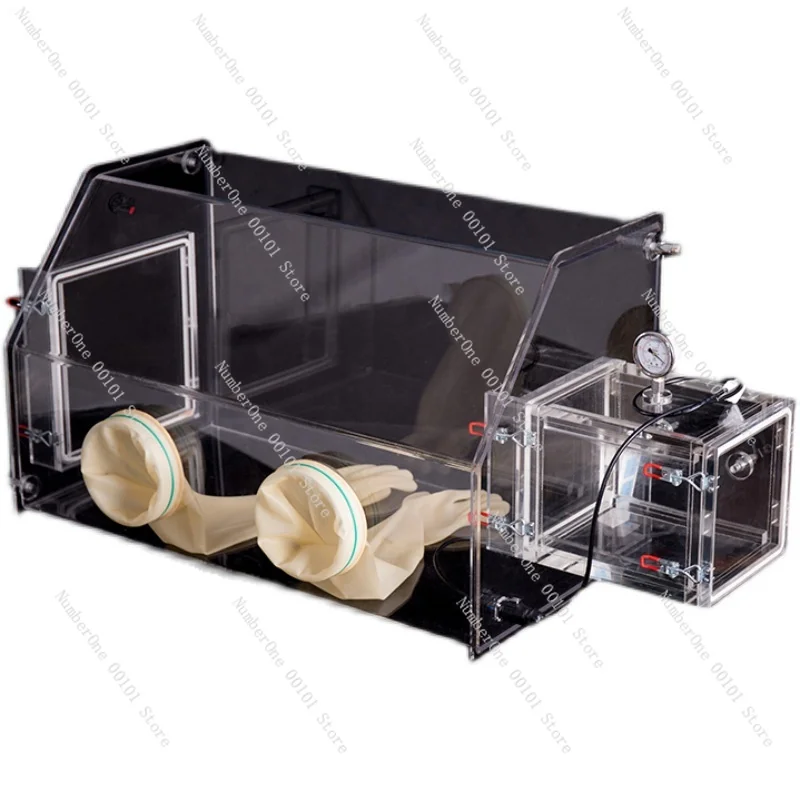 Acrylic Glove Box Vacuum Laboratory Nitrogen Closed Isolation Dustproof ...