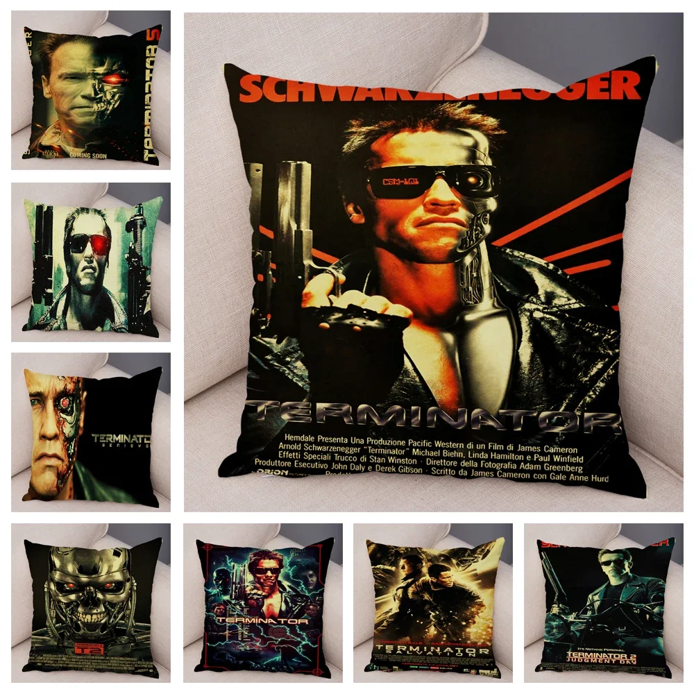 The-Terminator-T-800-Cushion-Cover-Decor-Classic-Movie-Robot-Warrior ...