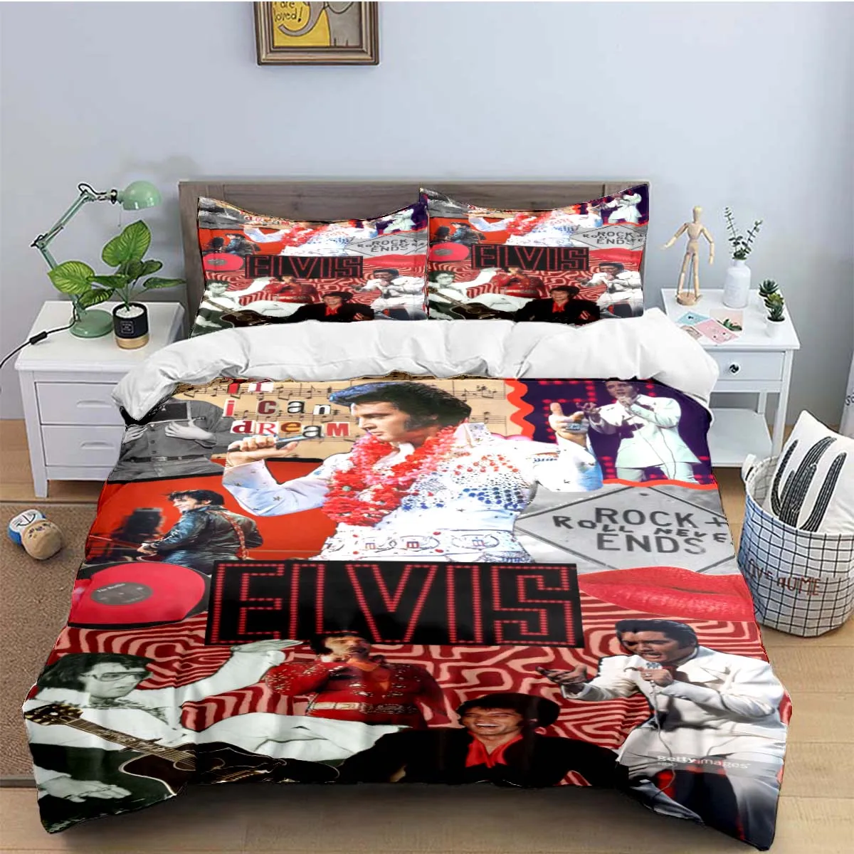 Elvis-Presley-Bedding-Set-Duvet-Covers-Supernatural-TV-Series-Sam-Dean ...