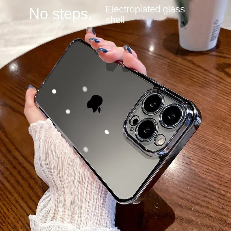 Luxury-Transparent-Diamond-Tempered-Glass-Case-on-for-iPhone-14-13-12 ...