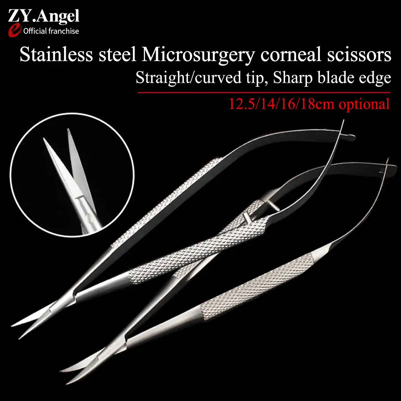 Ophthalmic Micro Corneal Clipper Round Handle Scissors Micro Corneal ...