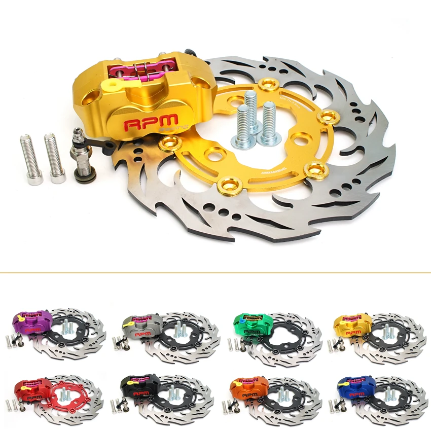 Motorcycle-RPM-220mm-Brake-Caliper-Disc-3-Hole-Rotor-Disc-Set-82mm ...
