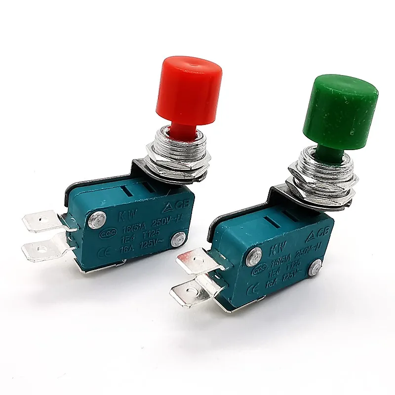 1pc-DS438-Momentary-Red-Green-Push-Button-Actuator-Micro-Limit-Switch ...