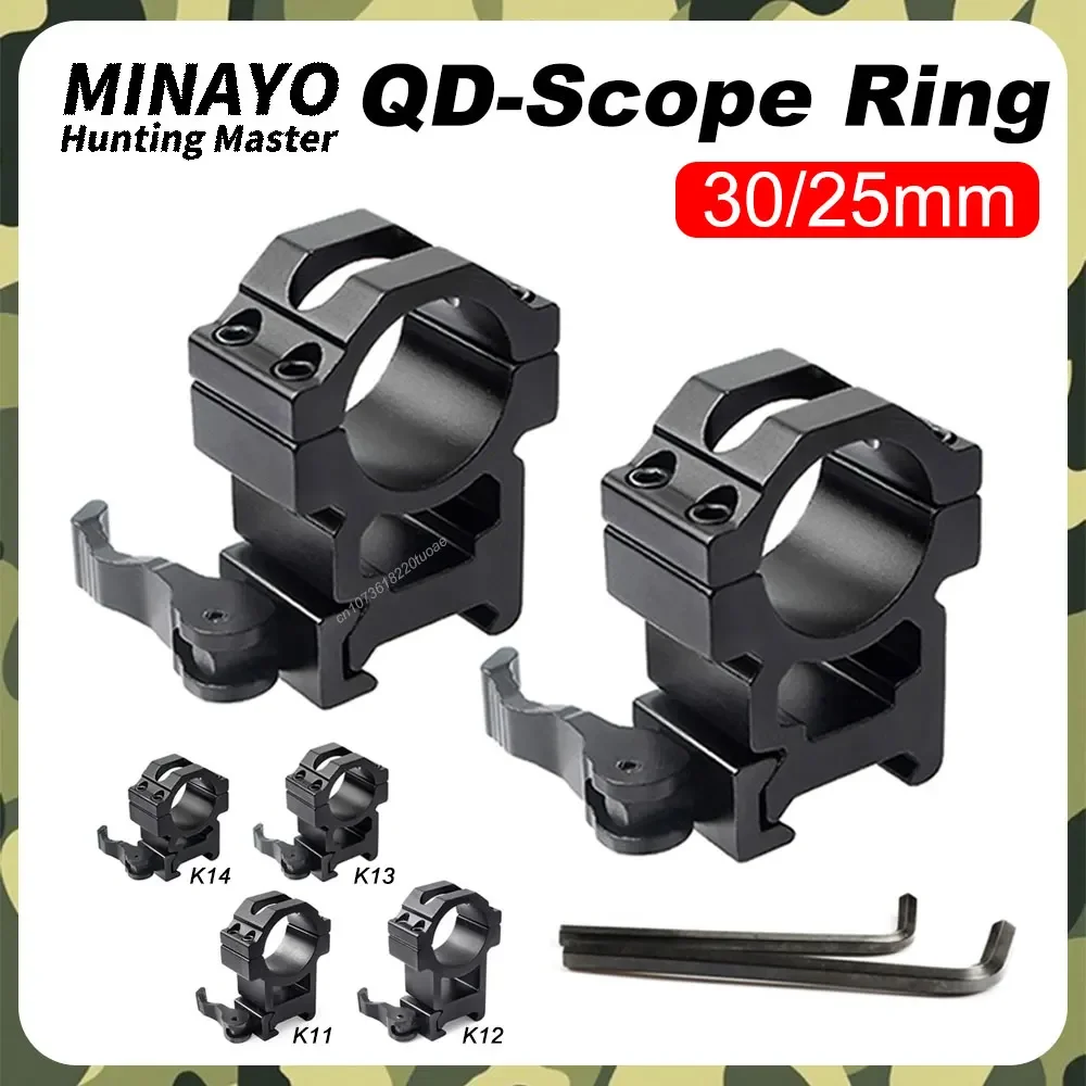 Universal-30MM-25-4MM-Tactical-Quick-Release-Scope-Mounts-Dual-Ring-for ...