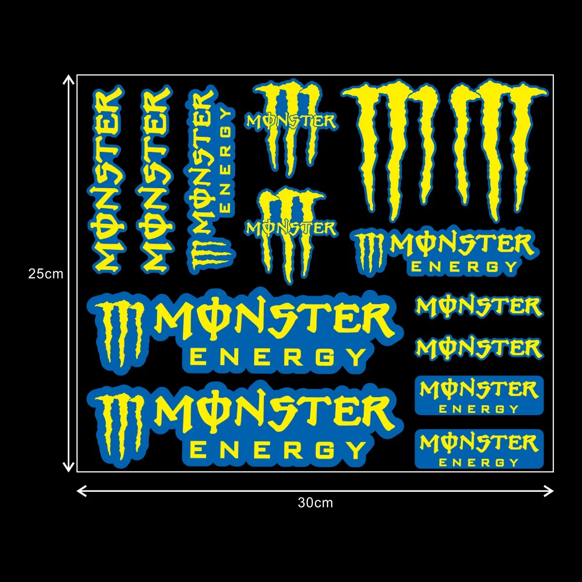 Blue Monster Energy Logo Decal