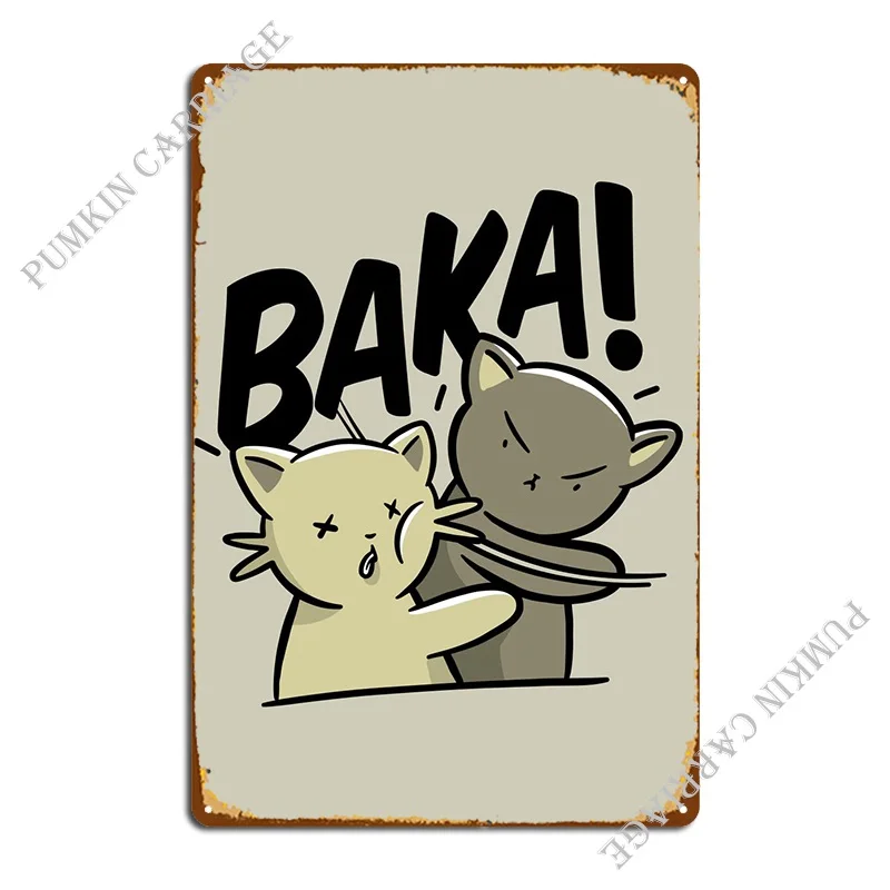 Baka-Cats-Metal-Sign-Club-Bar-Wall-Decor-Wall-Decor-Living-Room-Tin ...
