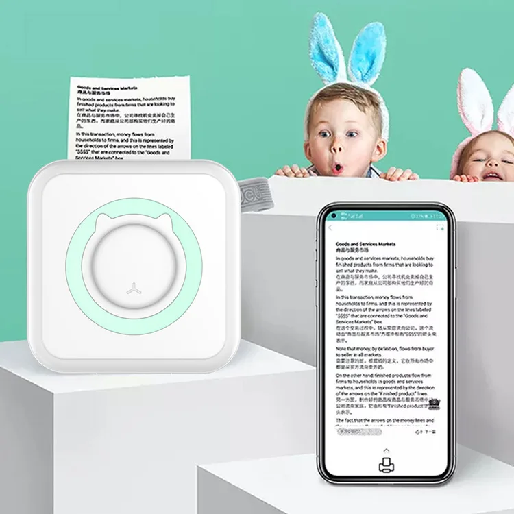 Mini Thermal Label Printer Smart Pocket Portable Photo Printer For ...