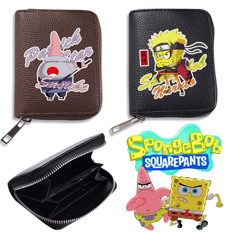 SpongeBob-Patrick-Star-Wallet-Leather-Billfold-Cartoon-Anime-Zipper ...