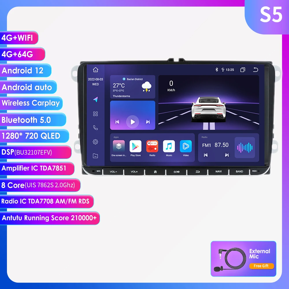 Latest Octa Core Uis7862s Car Multimedia Player Dsp Rds Bt Carplay For ...