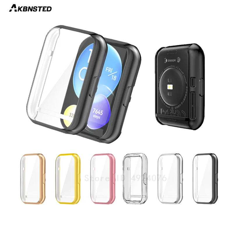 Smart-Watch-Plated-Cover-For-Huawei-Watch-fit-2-TPU-Bumper-All-Around ...