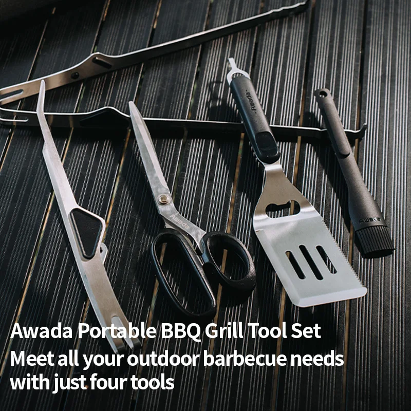 Awada-BBQ-Tool-Set-Stainless-Steel-Food-Tongs-Grilling-Tongs-Complete ...