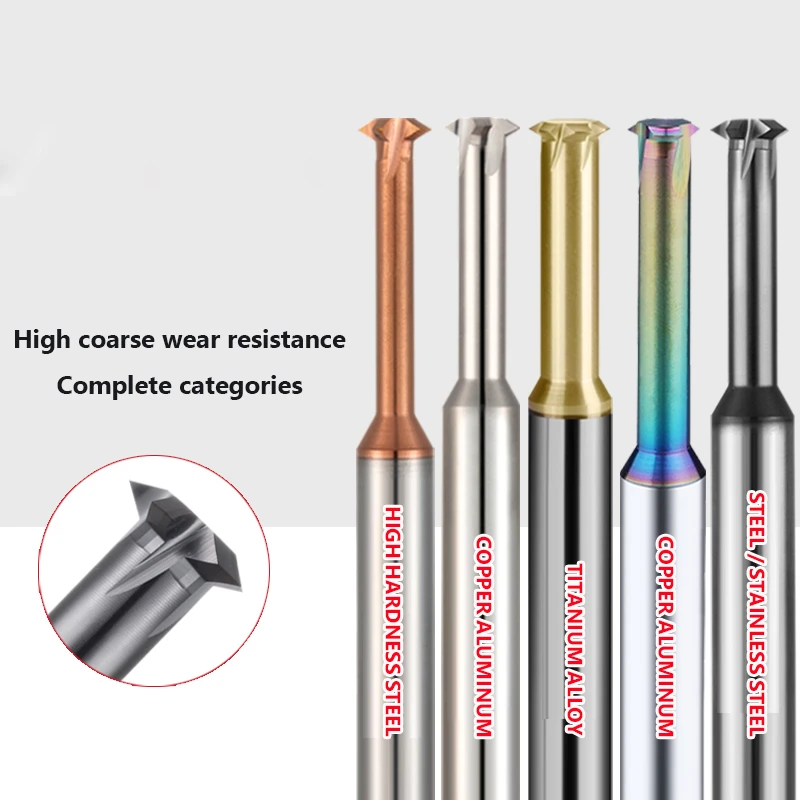 1pcs Cnc Hrc 60 Degree Carbide Single Tooth Thread Milling M1 M1.2 M1.4 ...