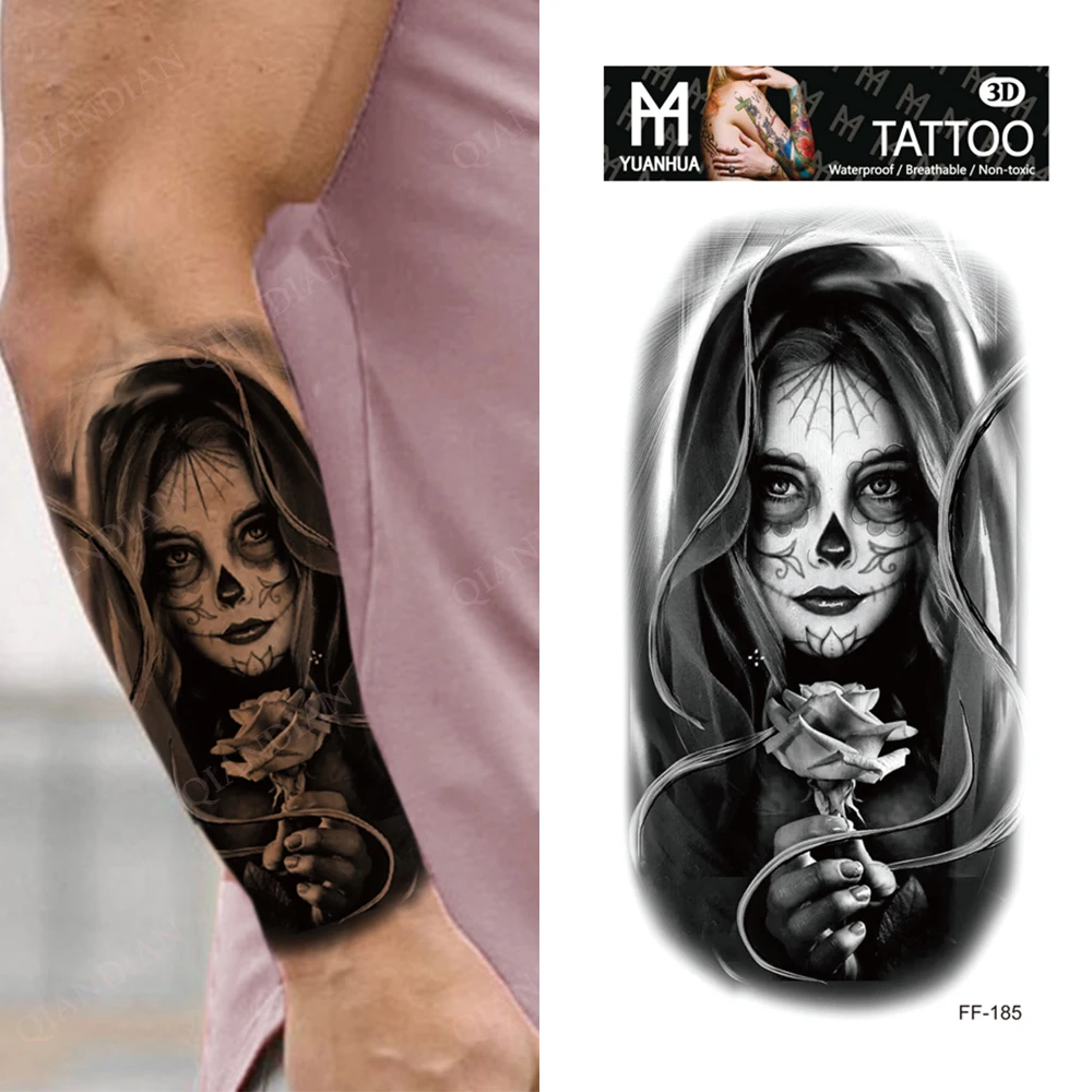 Female Demon Skull Tattoos