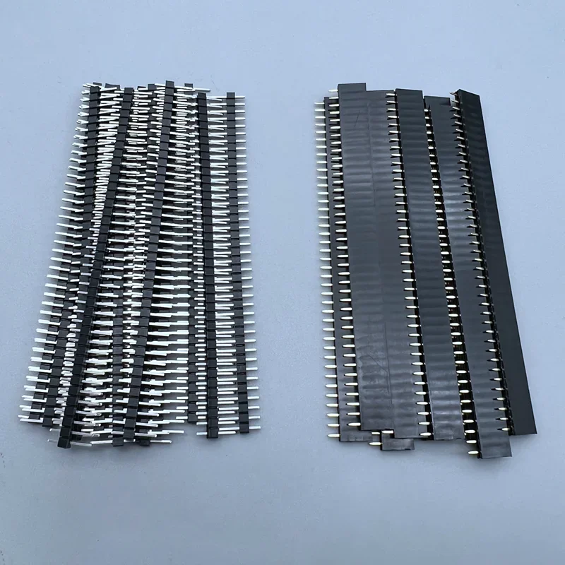 10Pcs-2-54mm-40-Pin-1x40-Single-Row-Male-And-Female-2-54-Breakable-Pin ...