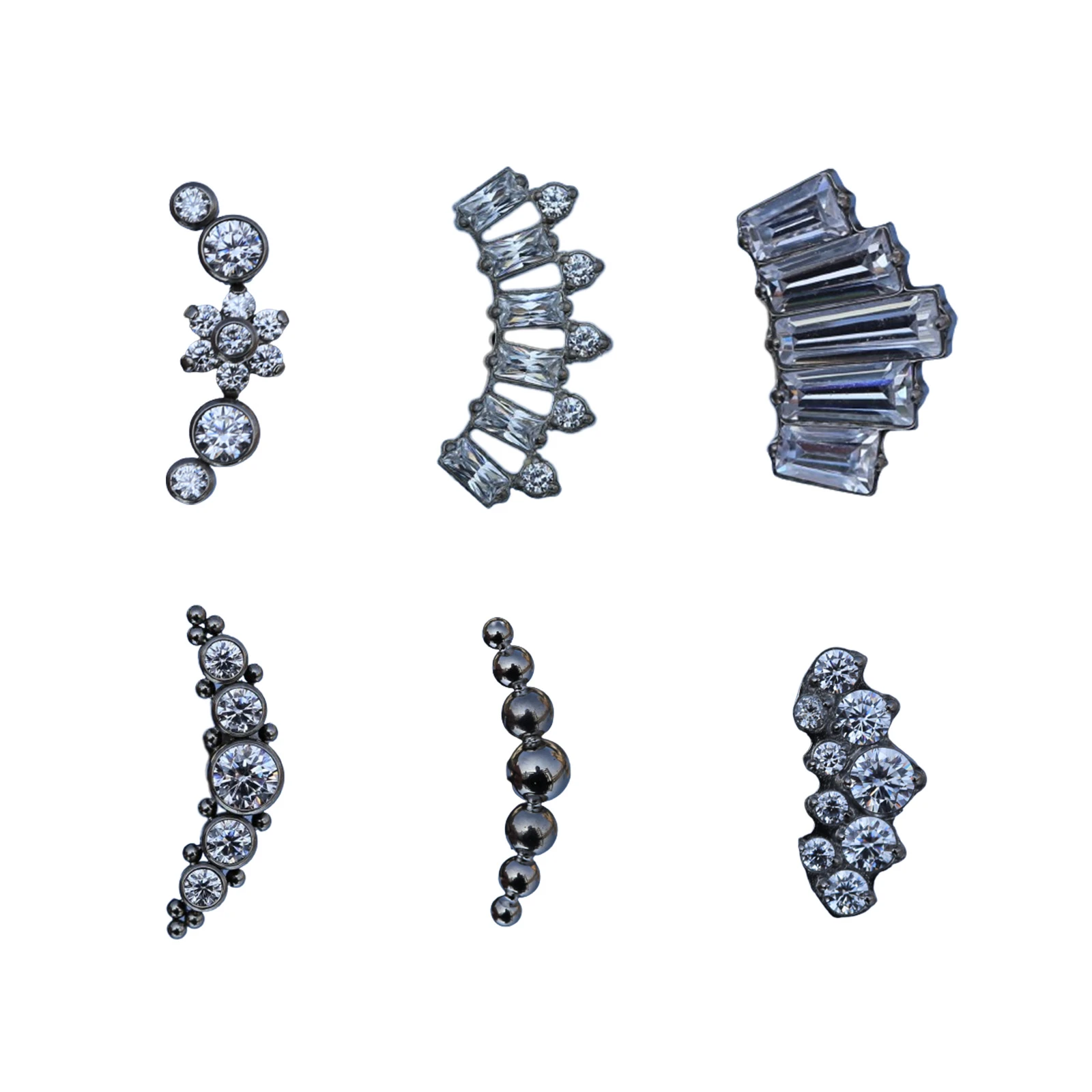 16G Titanium Cartilage Labret Stud Internal Thread Piercing Jewelry for ...