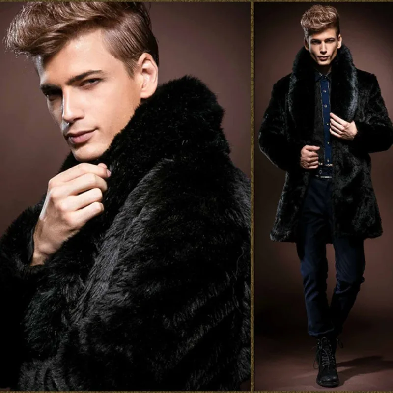 Men-Faux-Fur-Coat-Winter-Thick-Warm-Long-Sleeve-Slim-Fur-Coat-Fur ...