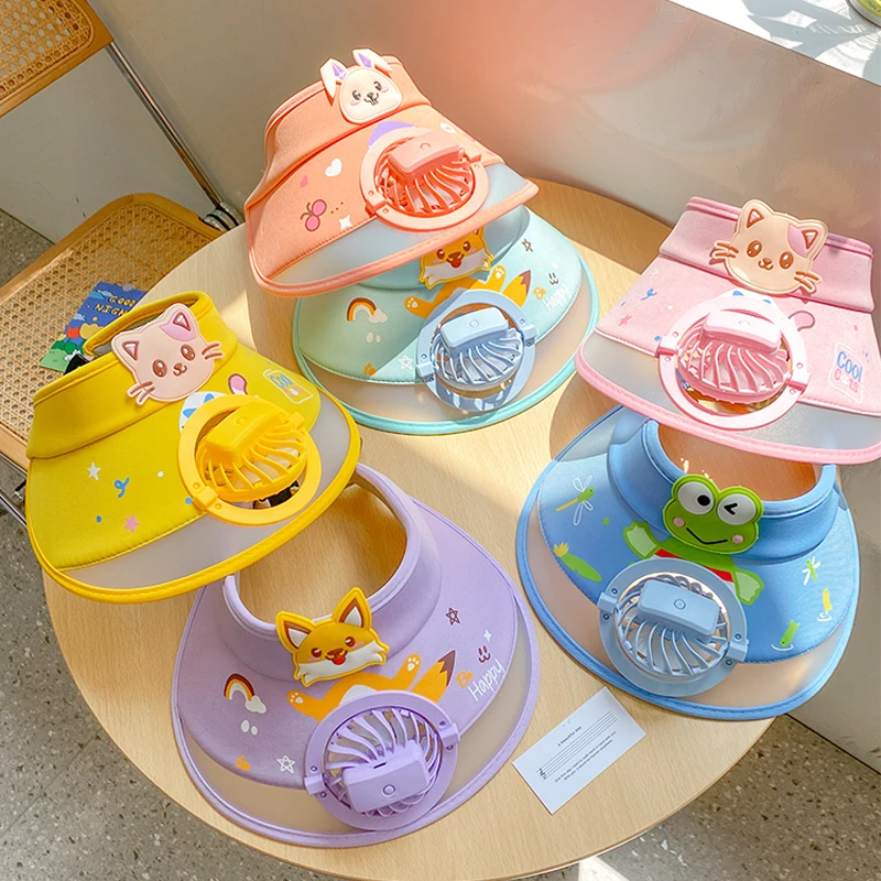 Summer-Kawaii-Sanrio-Hat-Children-with-Electric-Fan-Tennis-Hat-Anime ...