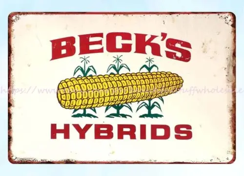 new-home-wall-decor-Beck-apos-s-Hybrids-corn-seed-farm-country-metal ...