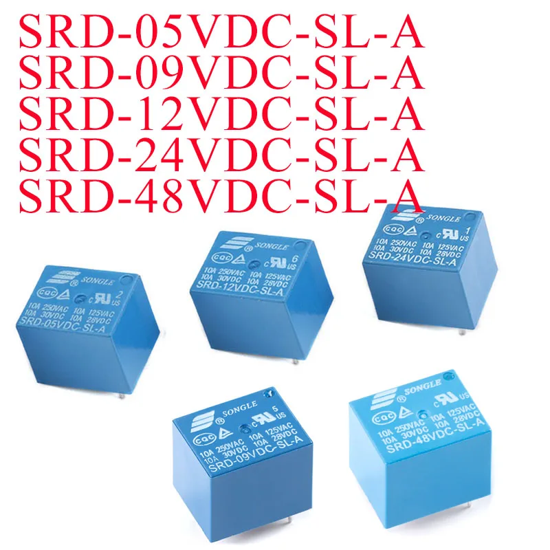 5pcs Relays SRD-05VDC-SL-A SRD-09VDC-SL-A SRD-12VDC-SL-A SRD-24VDC-SL-A ...
